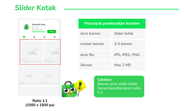 Jenis Tampilan Toko dan Banner | Tokopedia Care