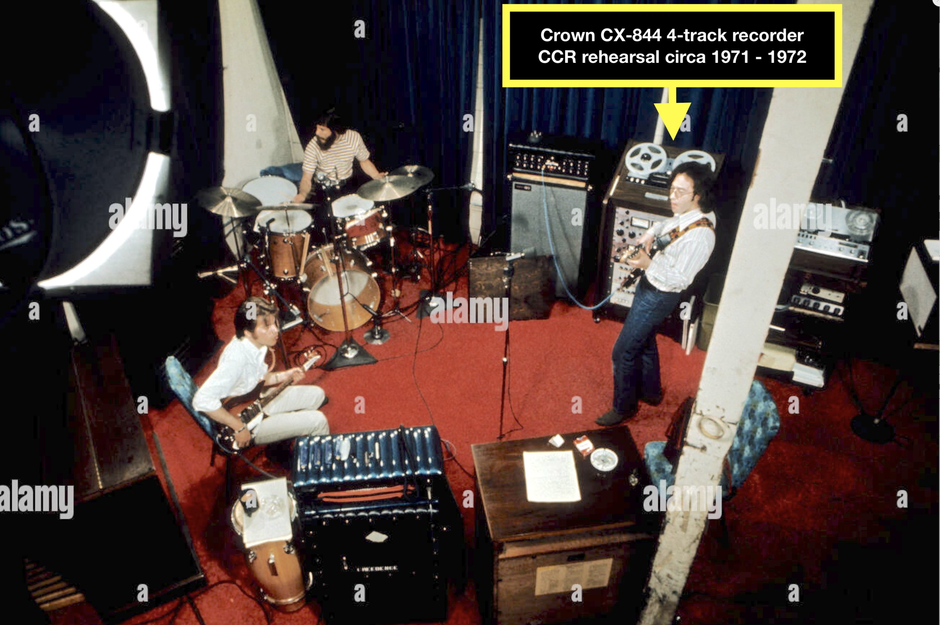 Creedence Clearwater Revival CCR Crown CX-844 4-track rehearsal tapes ...