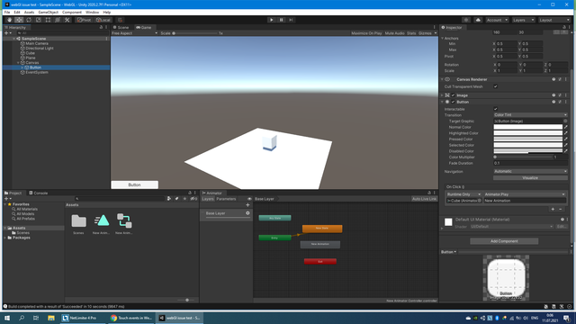 webGl build Animator Controler issue - Unity Forum