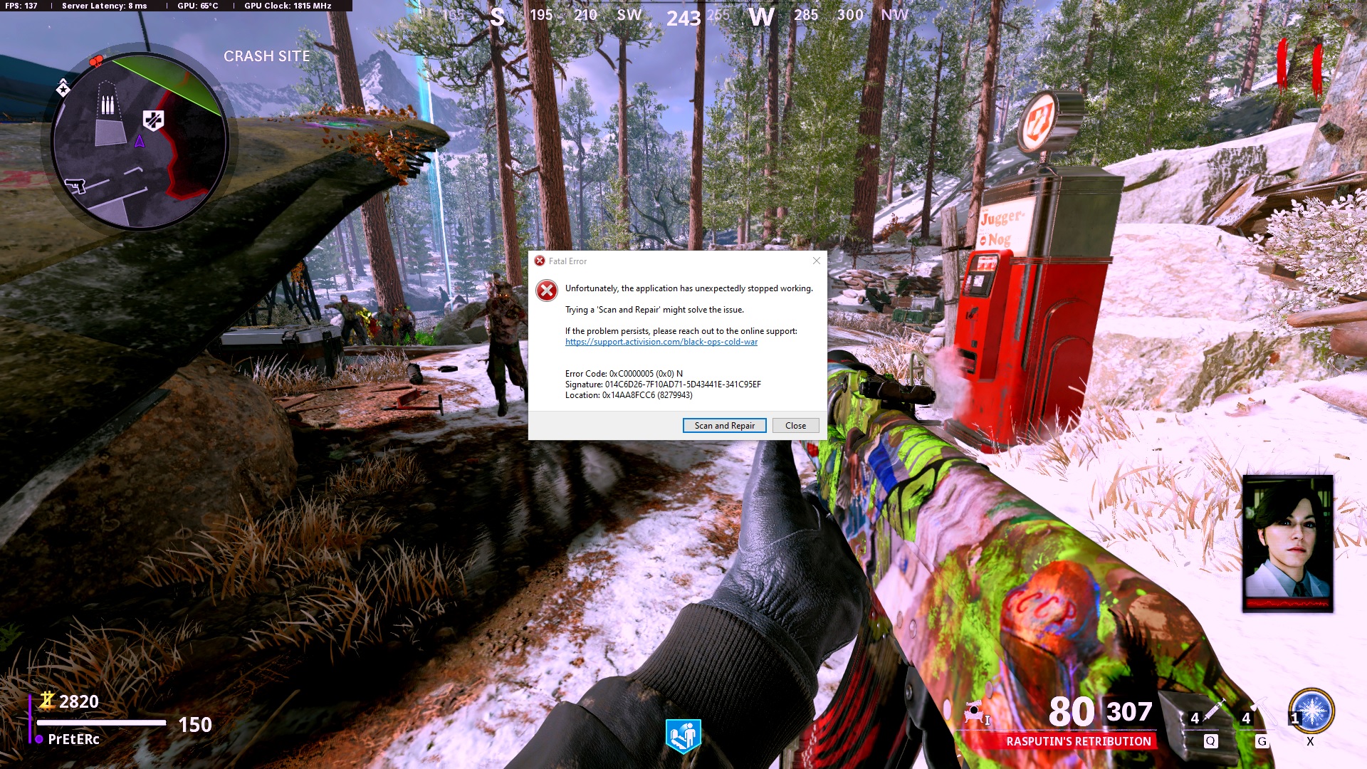 Is anyone else getting error code 0xc0000005 on BOCW PC when you try to ...