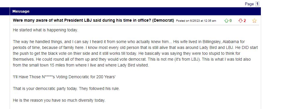 Were many aware of what President LBJ said during his time in office ...