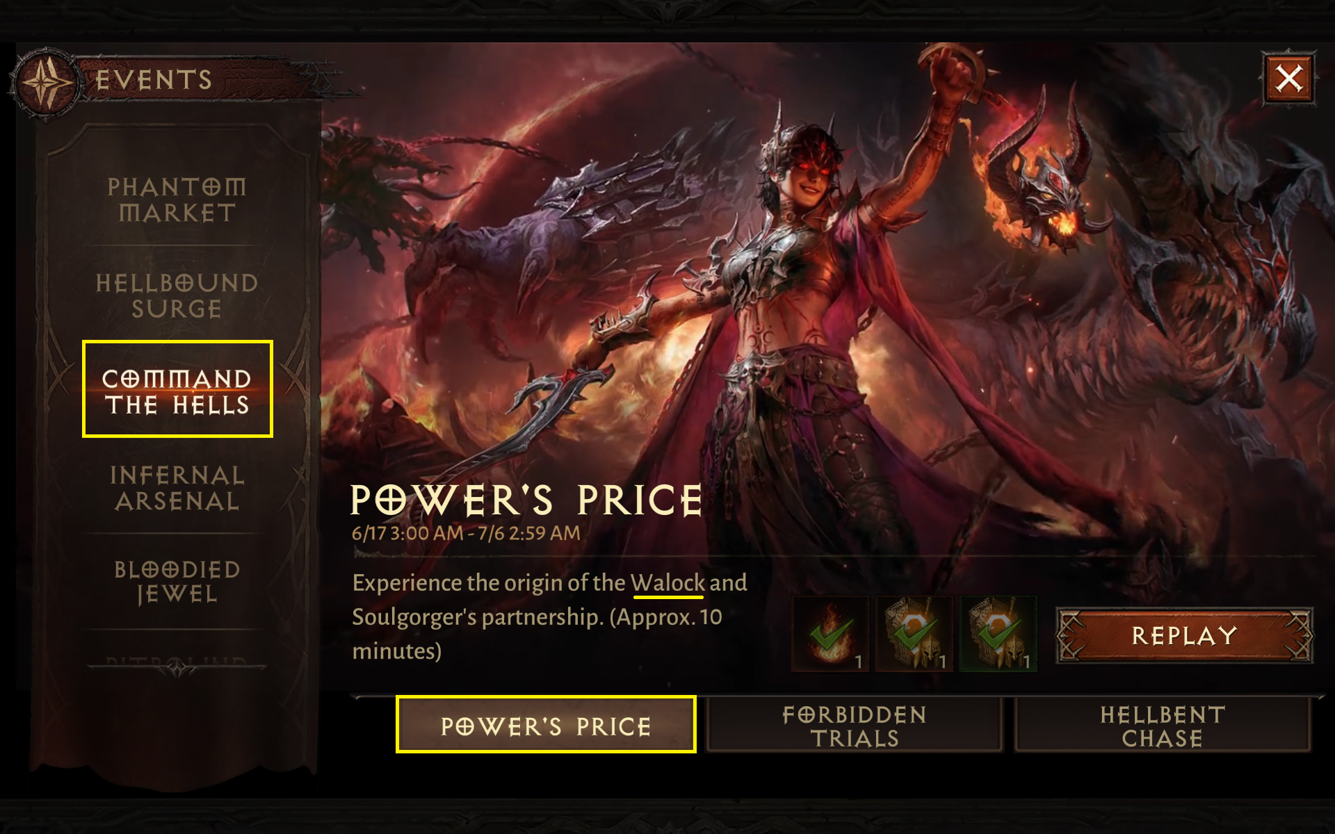 Warlock Misspelled on the Command the Hells - Power's Price page - Bug ...