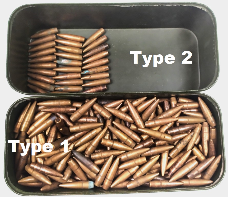 Set Satz 443 Stück Geschoss Geschosse 12,7 mm .50 BMG Browning .50cal ...