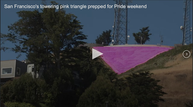 San Francisco displays the largest ever pink triangle for Pride month ...
