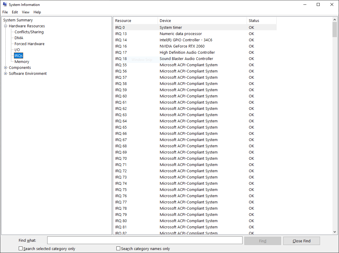 [SOLVED] - IRQ conflict between RTX and SoundBlaster | Tom's Hardware Forum