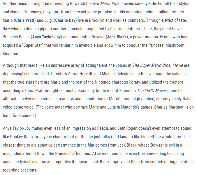 The Super Mario Bros Movie review thread | ResetEra