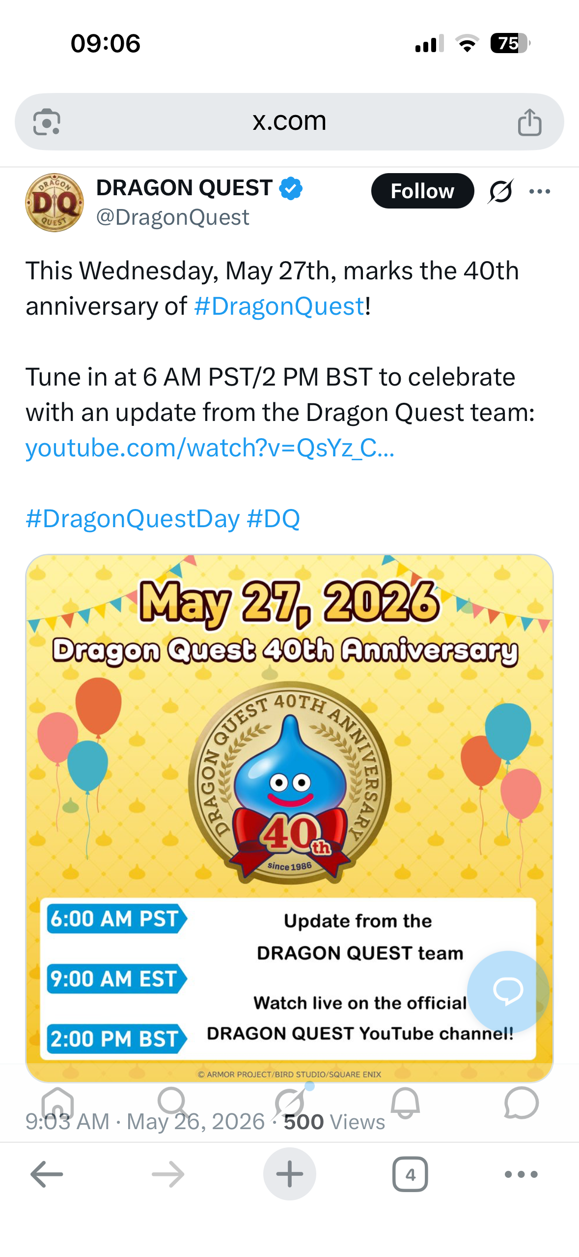 DQ livestream on May 27th [UP: Officially Announced - 6AM PST/2PM BST ...