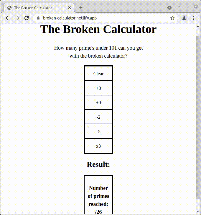 GitHub - divi4/broken-calc: Find all the prime numbers up to 101 with ...