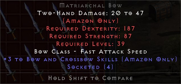 Matriachal Bow 4os 3skill - Topic - d2jsp
