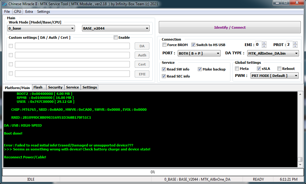 Infinity Chinese Miracle-2 MTK/MediaTek v2.18 - Standalone MTK auth ON ...