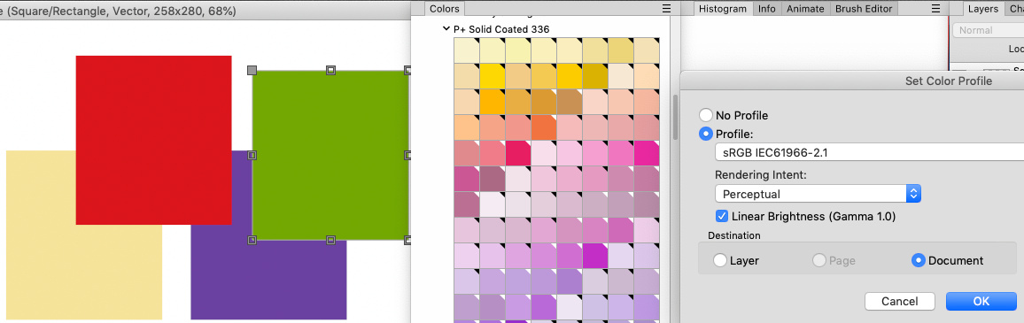 Colour palette behaviour in linear gamma - PhotoLine Forum