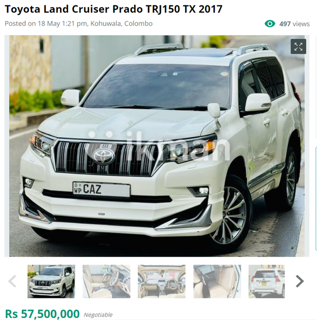 Cost of a Toyota PRADO When Vehicle Imports are Relaxed | ElaKiri