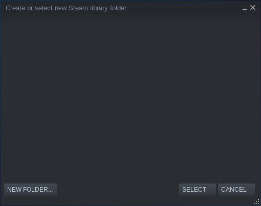 Window to add a library to Steam is blank : r/linux_gaming