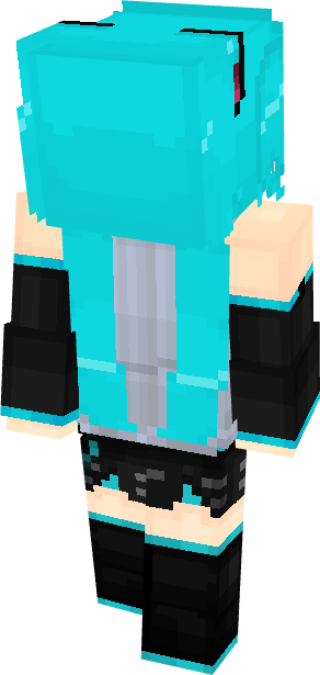 Hatsune Miku original ver, HD quality skin Minecraft Skin