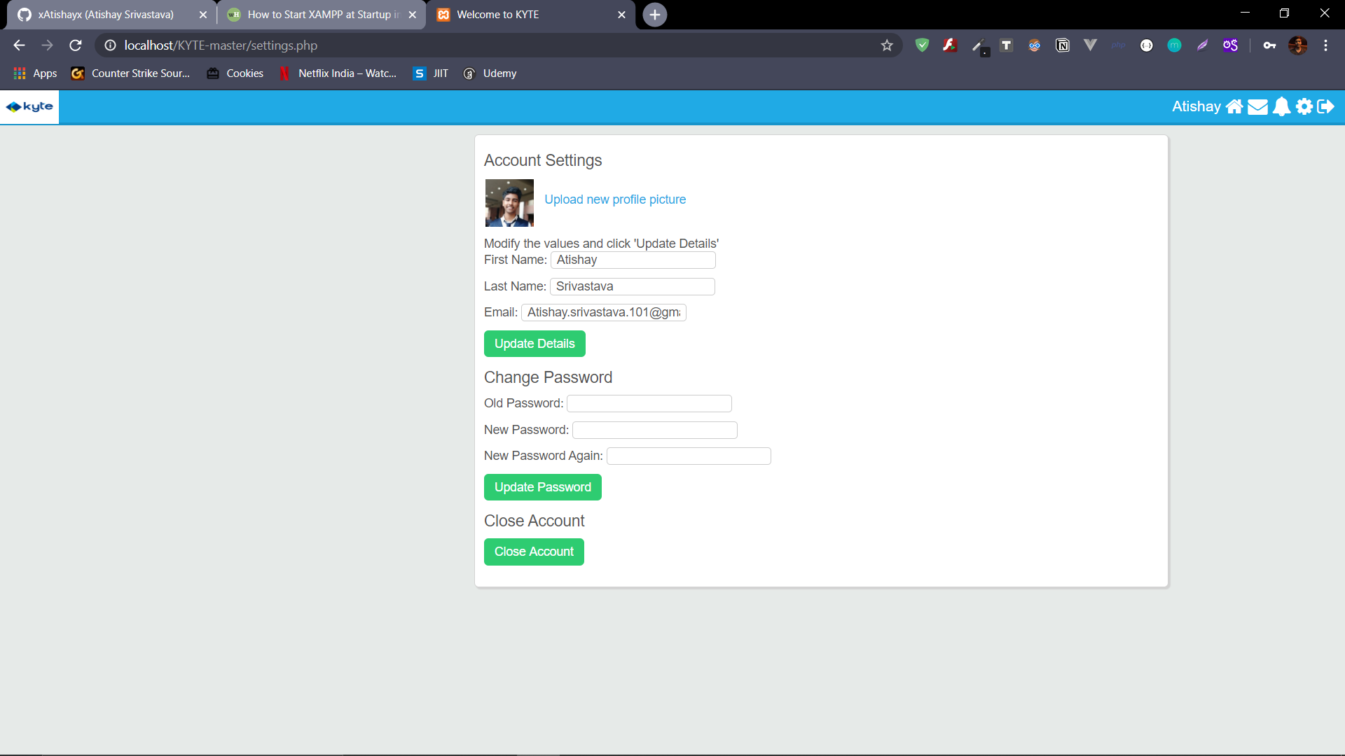 GitHub - kyte-org/KYTE: A College networking site by LAMP stack ...