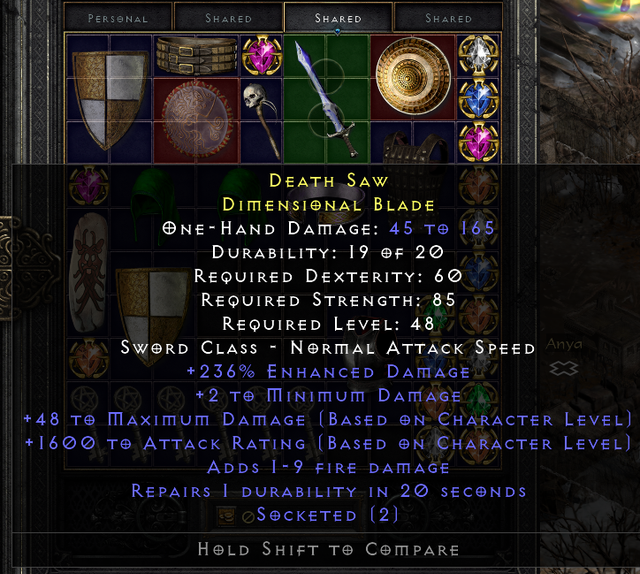 2 Sox 236ed Fools Dimensional Blade (lvl 48) - Topic - d2jsp
