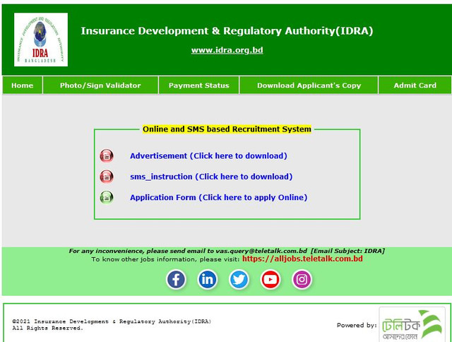 IDRA Job Circular 2025 - Insurance Development and Regulatory Authority ...