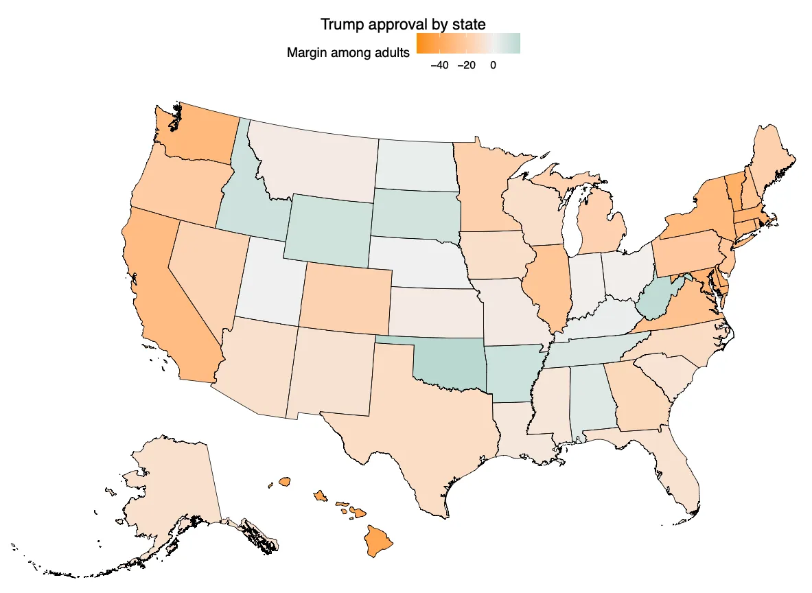 Trump underwater in 49 states on inflation (+1 on inflation in one ...