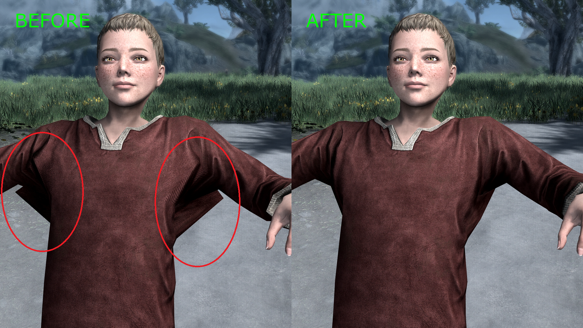 Styles of Skyrim Mashups - Children Clothes Variations and Mesh Fixes ...