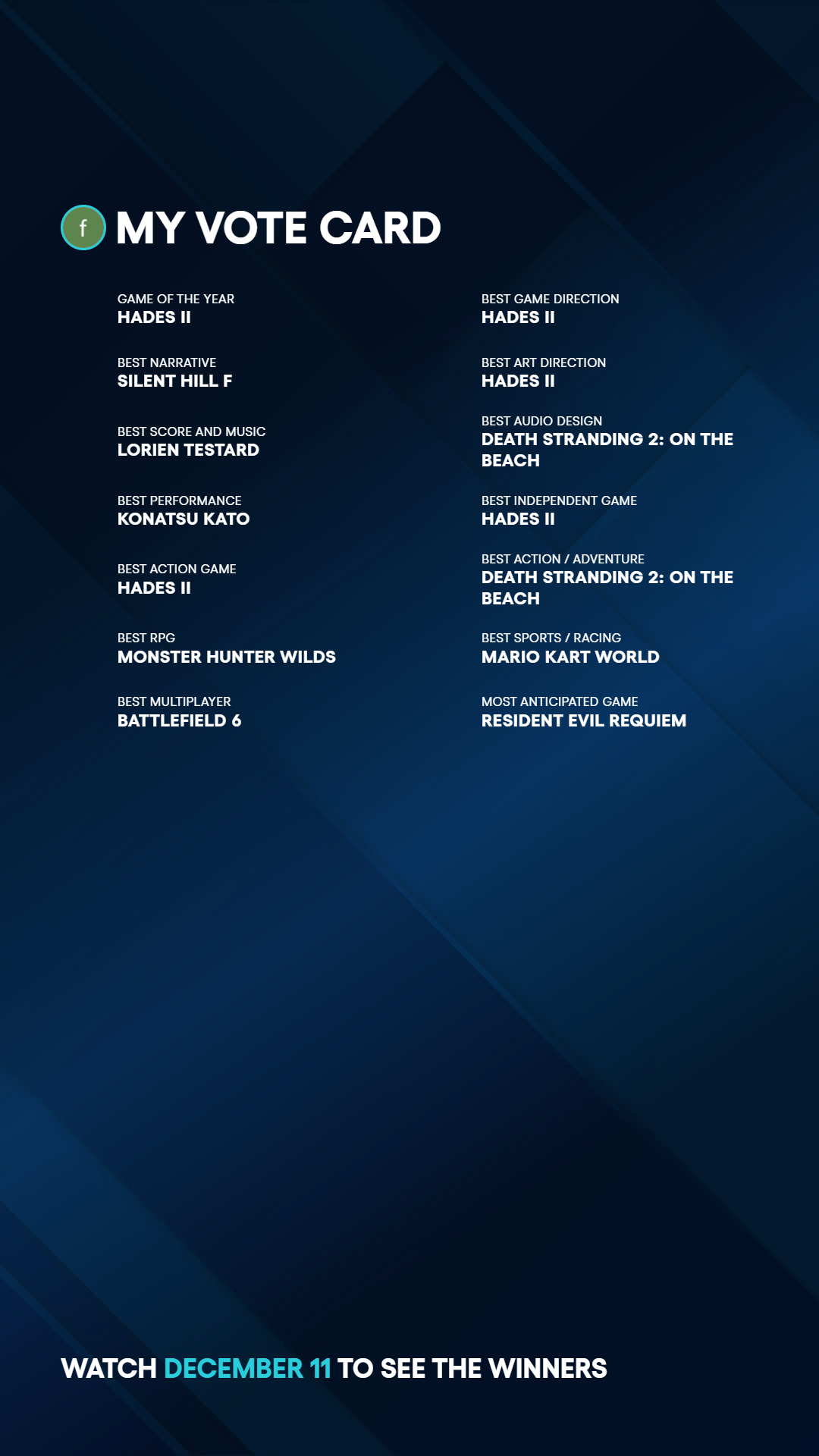 The Game Awards 2025 nominations are going to be revealed November 17 ...