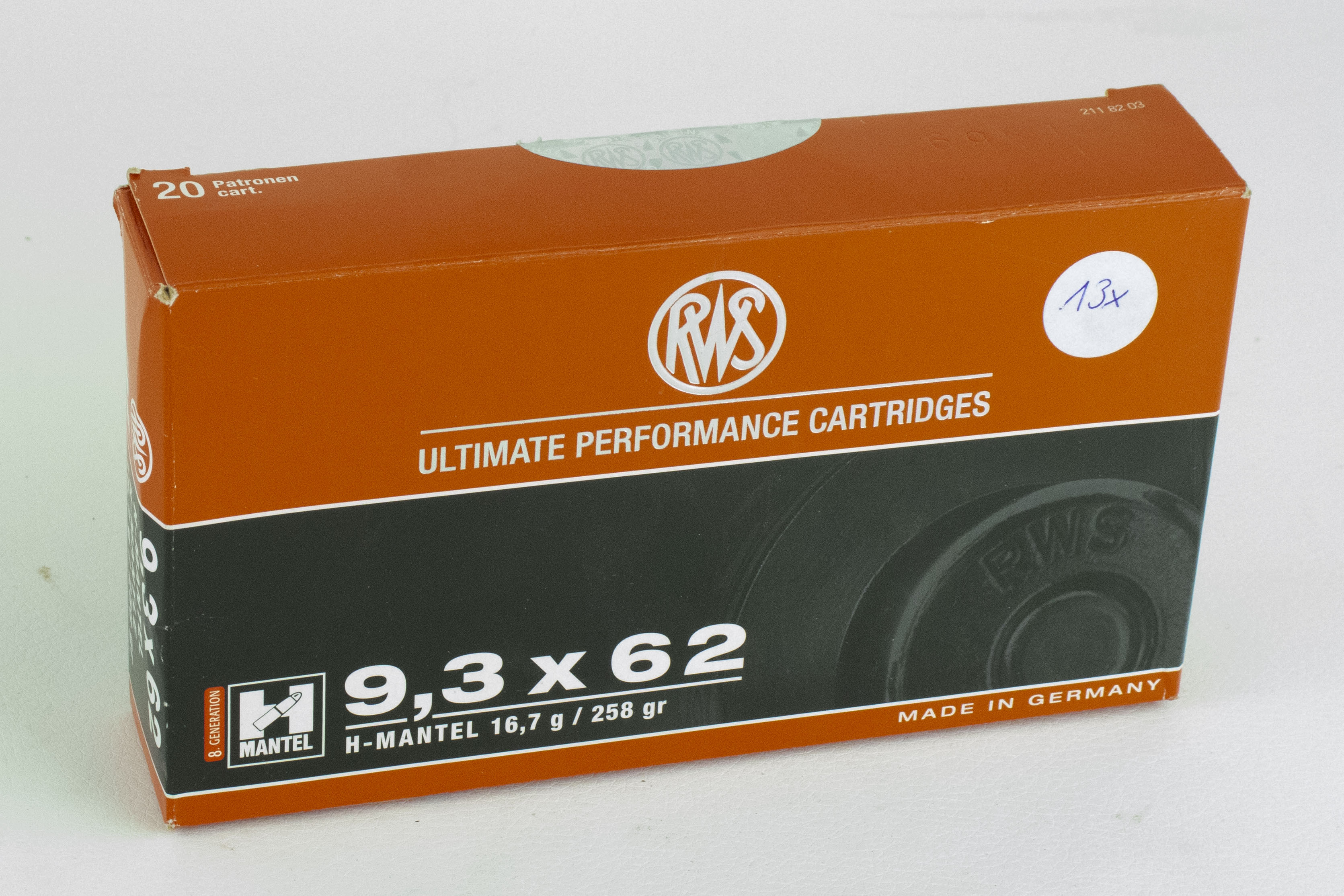 Munition RWS 9,3x62 | 16,7g H-Mantel | 13 Patronen | Günstiger Versand ...