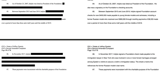 US justice department releases heavily redacted cache of Jeffrey ...