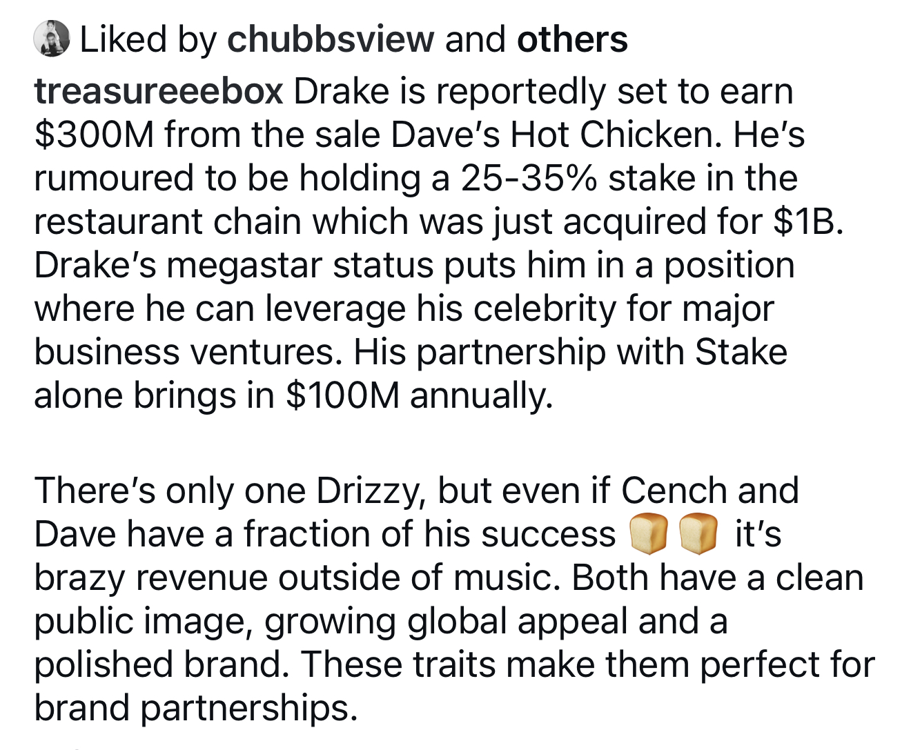 Drake invests into Dave's Hot Chicken | UPDATE: Sold for 1B to Roark ...