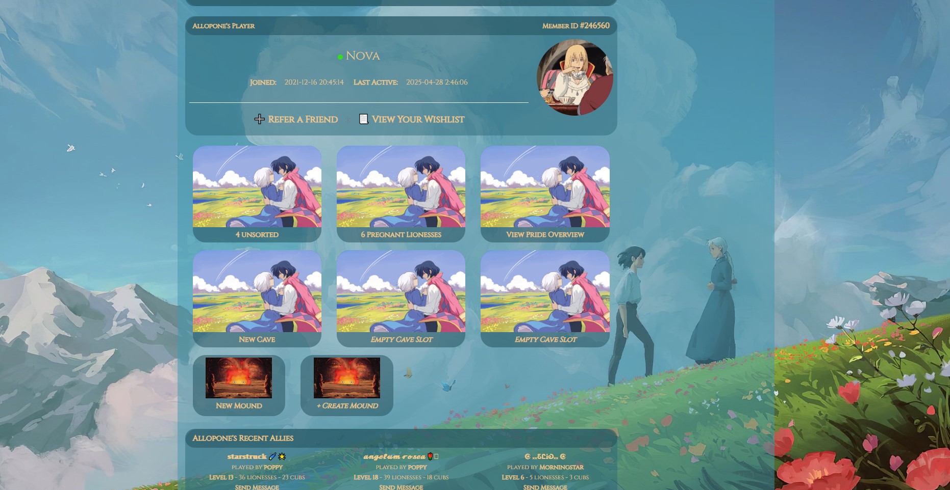 Howl's Moving Castle Free Layout :|: Lioden