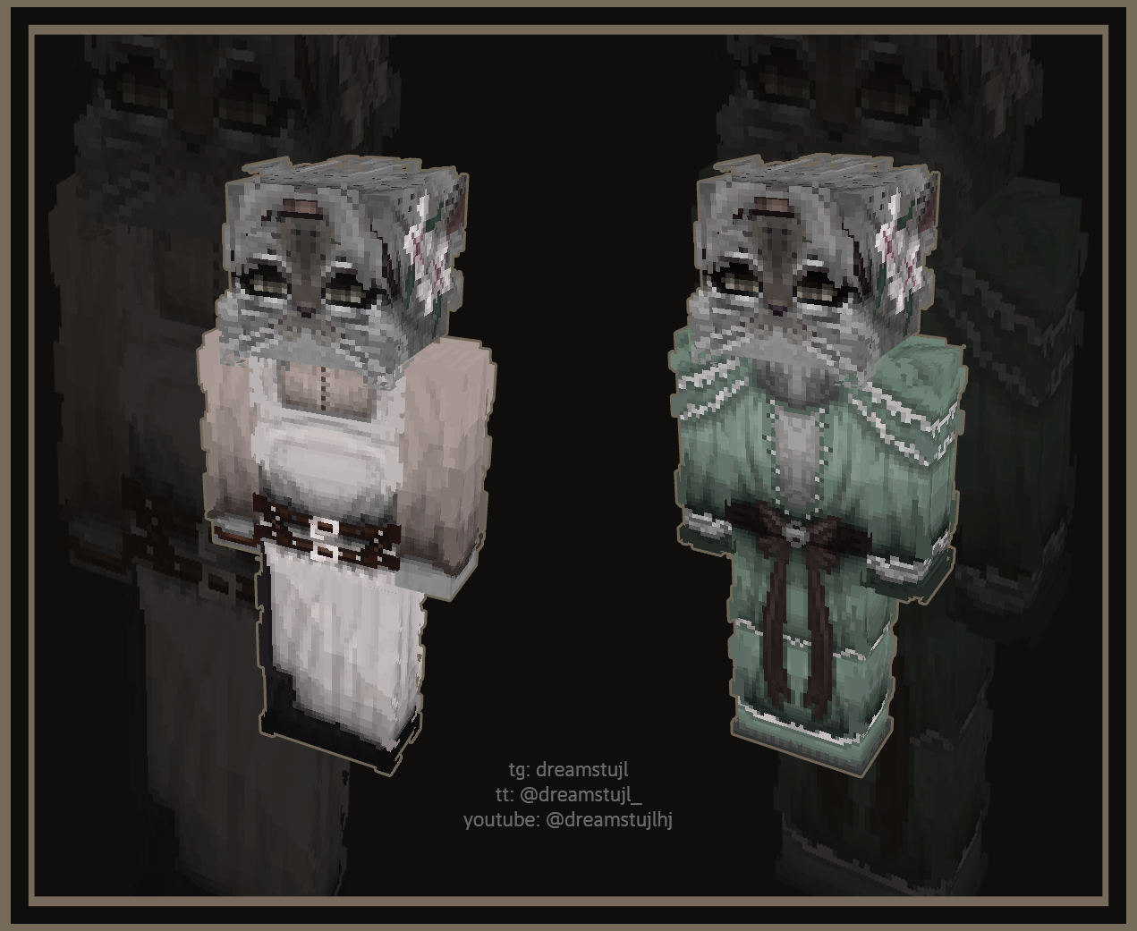 128х128 (256x256) clothes (dress, khajiit) Minecraft Skin