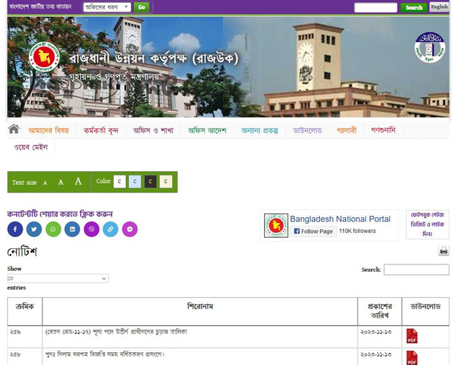 RAJUK Exam Result 2024 PDF Download (এইমাত্র প্রকাশিত)