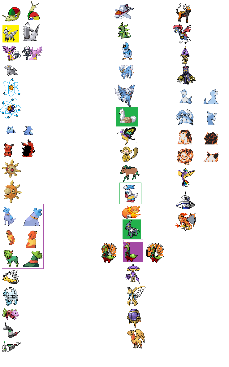 (WIP) Progress on digitalizing my Fakemon, with some easter eggs (my ...