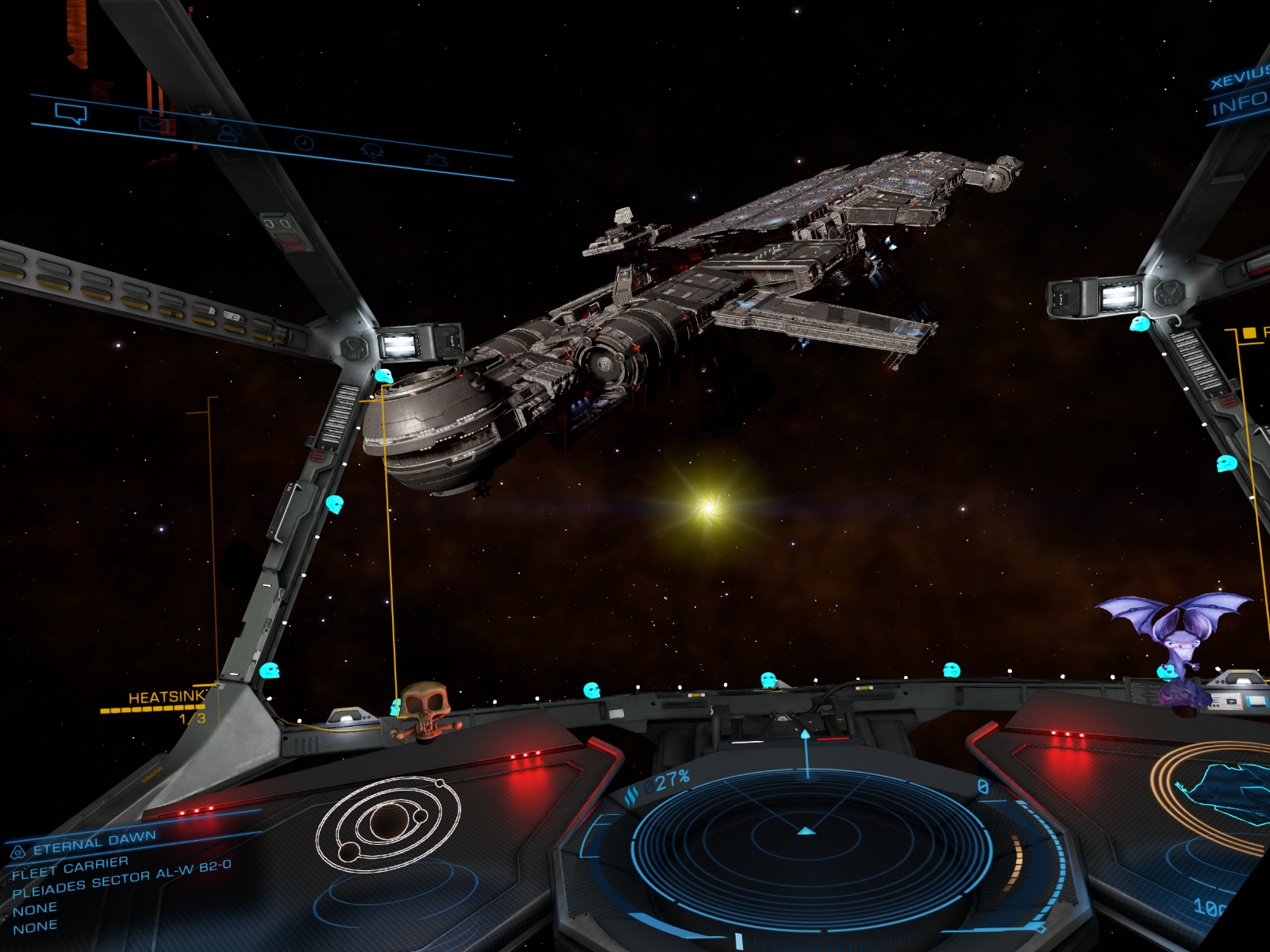 New red-orange dot approaching the bubble at 0.8ly per minute ...