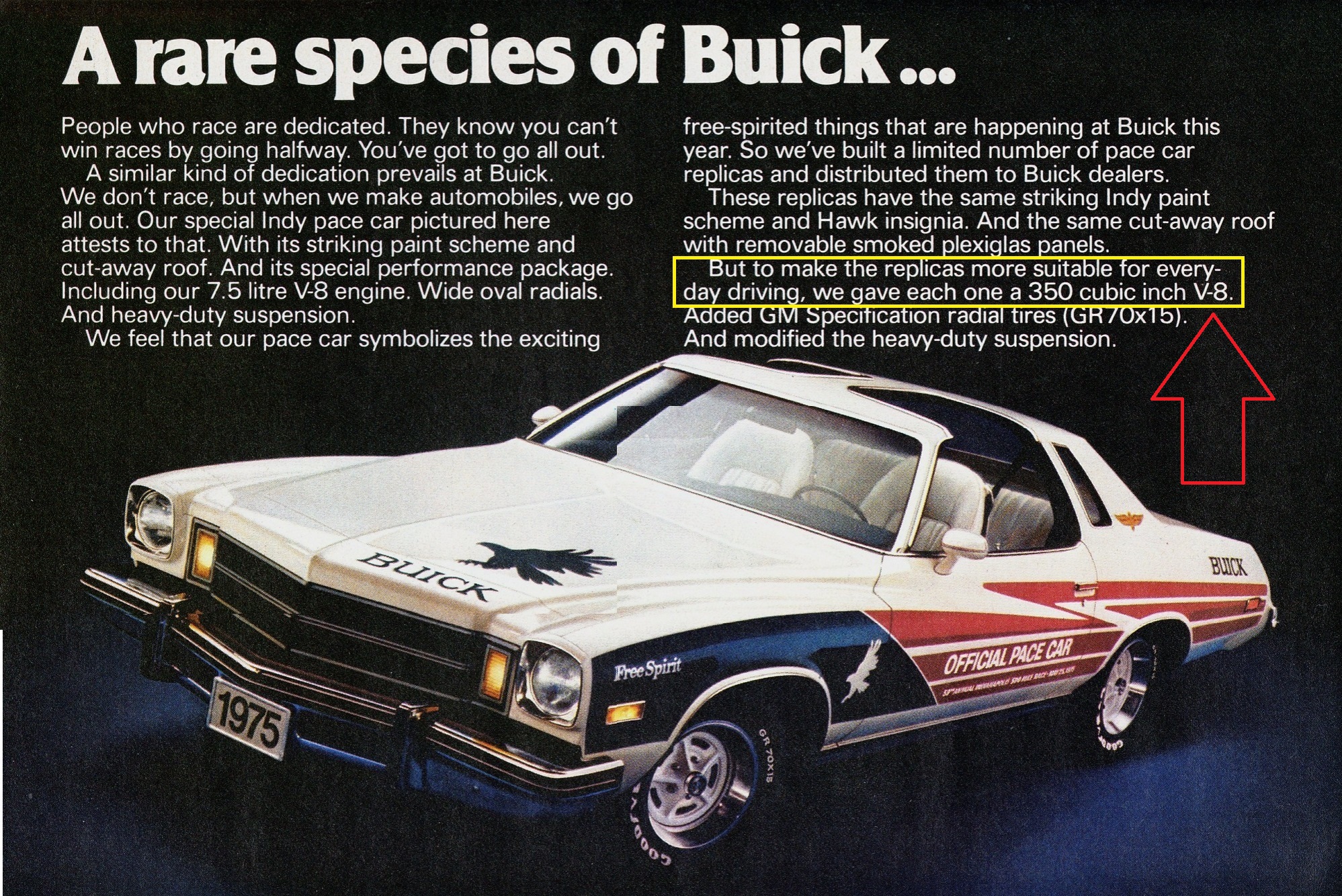 1975 455 availability in free spirit pace car | V8buick.com