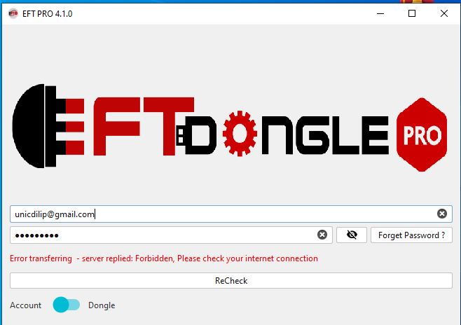 EFT Pro login error - GSM-Forum