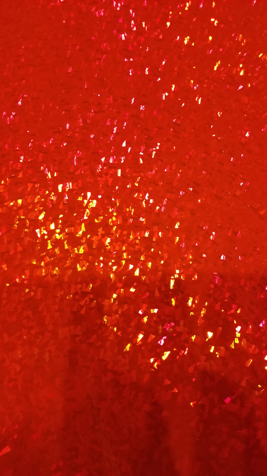 24" x 10 foot Holographic Fluorescent Red Crystal