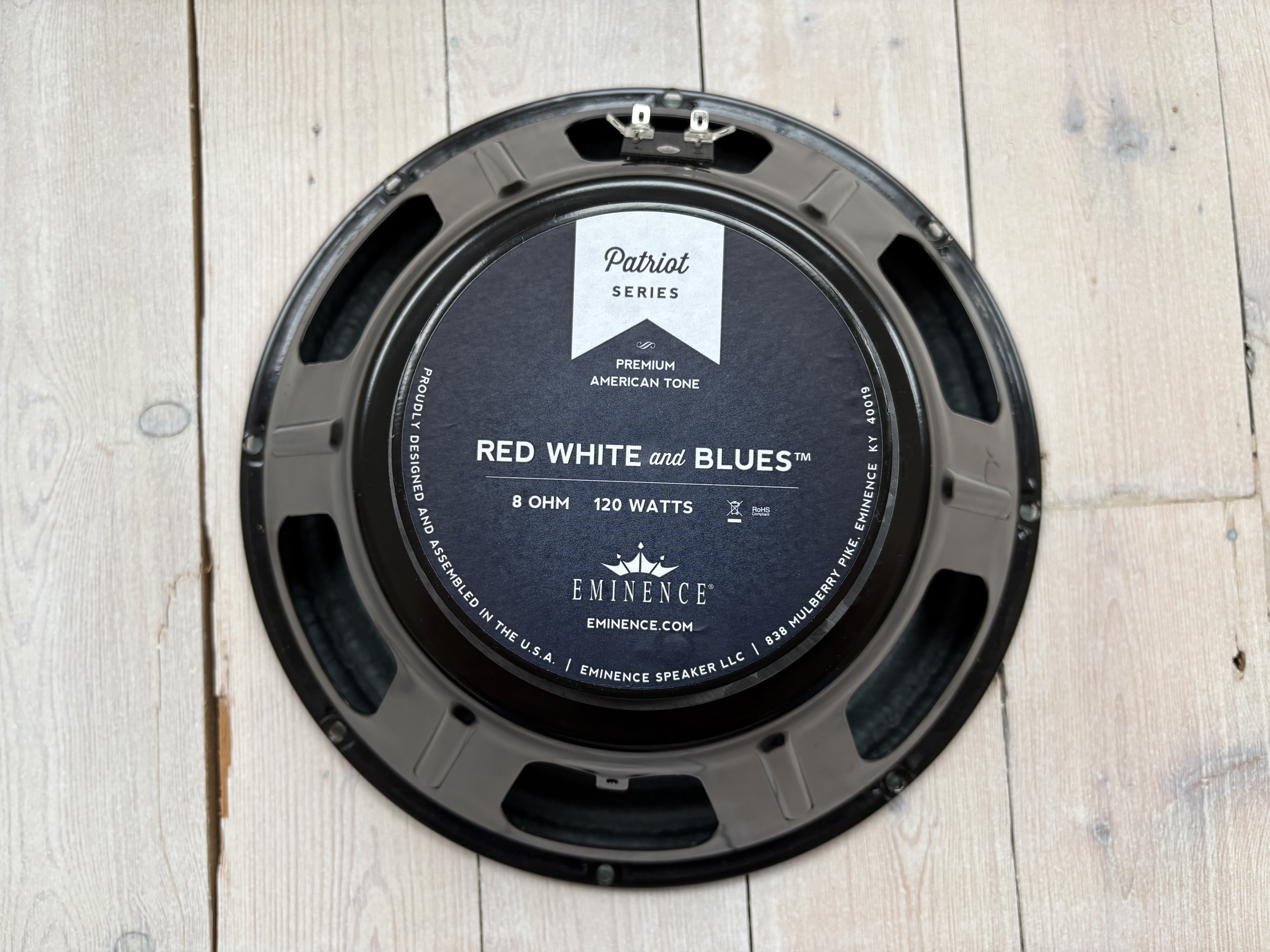 SOLD: Eminence Red White and Blues 12’” Speaker 8ohm - Amps ...