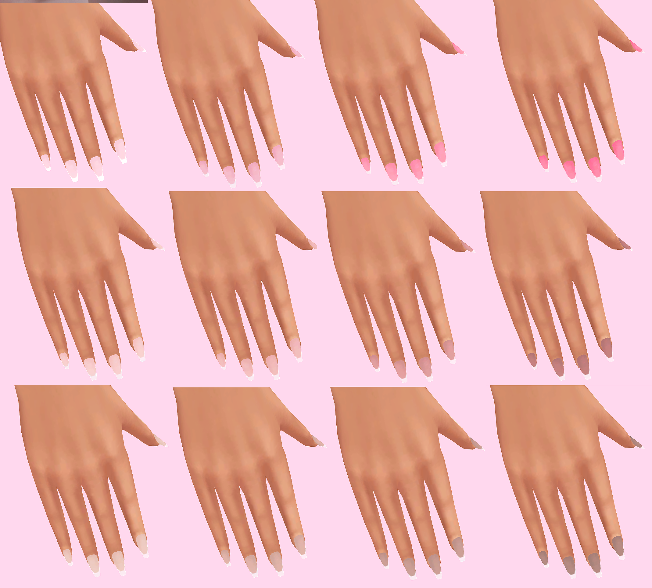 Simple French Nails - The Sims 4 Create a Sim - CurseForge