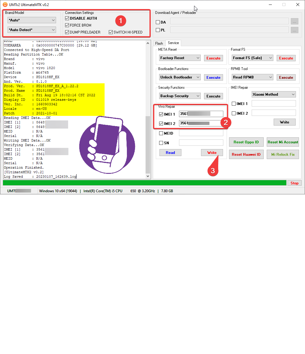 How to Repair IMEI VIVO Y91c New SEC with UMT MTK TOOL v0.2 - GSM-Forum