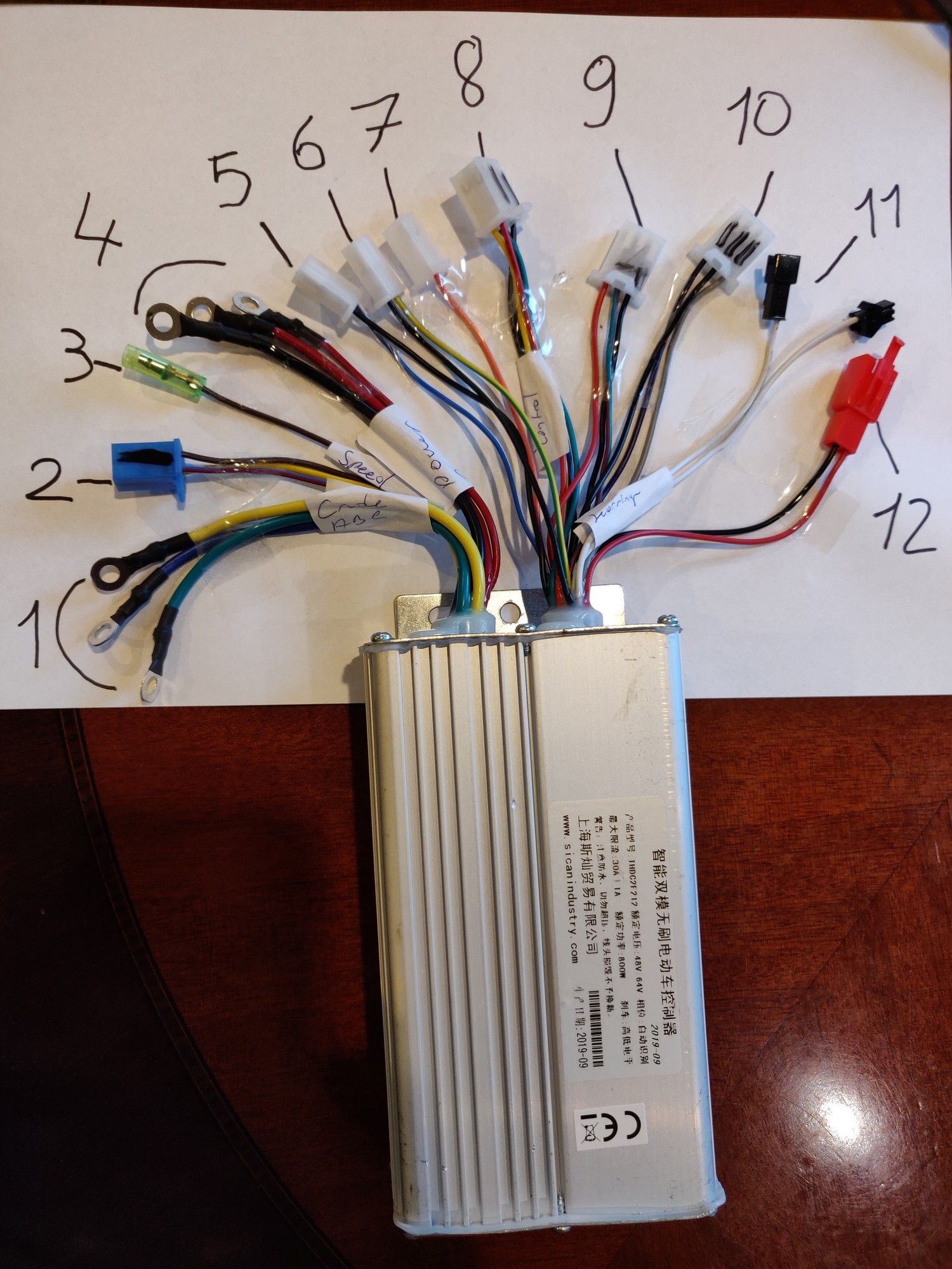 800w Motor Controller Cables Help Identify please | Endless Sphere DIY ...