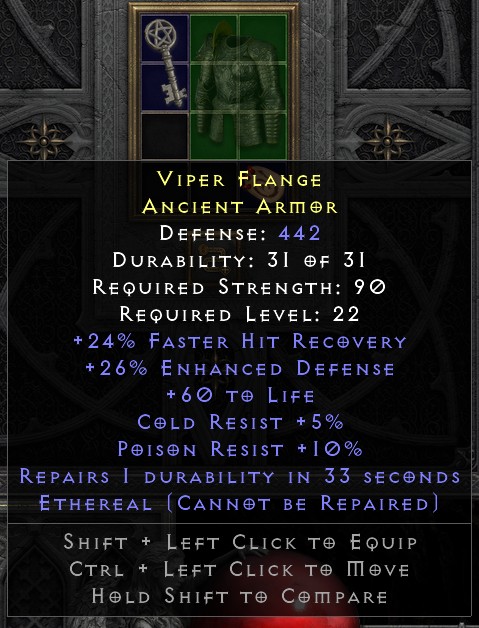 Lld Eth Ancient Armor Self Repair +life - Topic - d2jsp