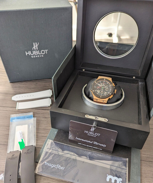 FS: Hublot Rose Gold Big Bang Aero Carbon Fiber Skeleton Ferrari ...