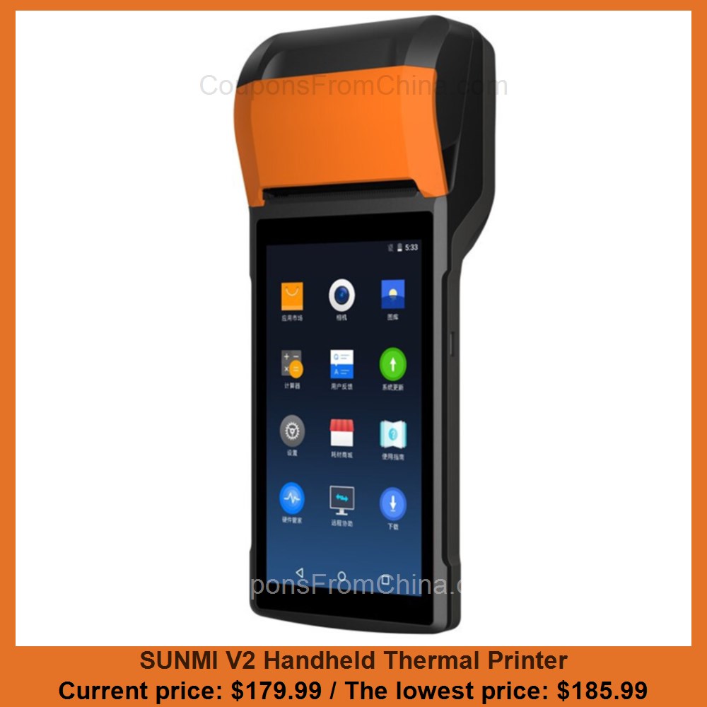 SUNMI V2 Handheld Thermal Printer for 179.99 USD with coupon (Best ...