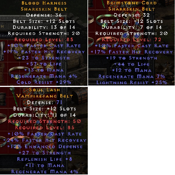 Nice Caster Belts - Topic - d2jsp