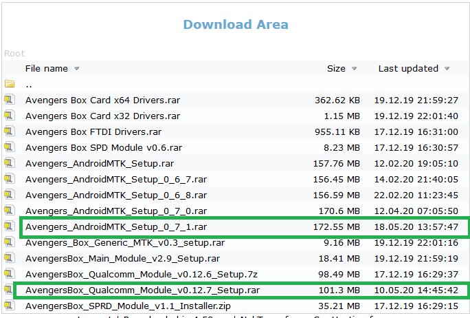 Avengers Box QComm Module v0.12.7 Update .... - GSM-Forum