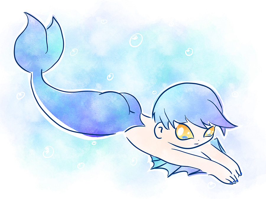 [Art] Леви-русалка | Mermaid Levi - Frozen_Melon, WTF Obey Me 2022 ...