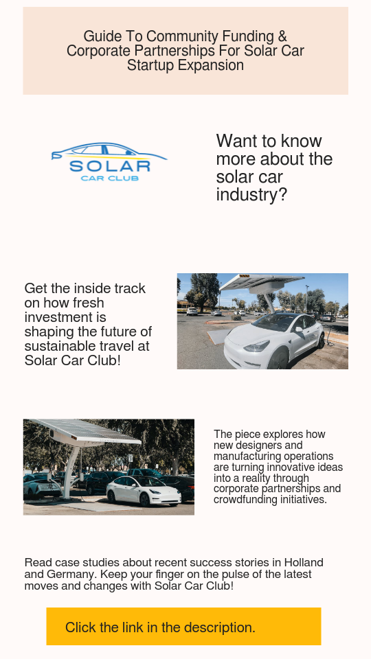 Guide To Community Funding & Corporate Partnerships For Solar Car ...
