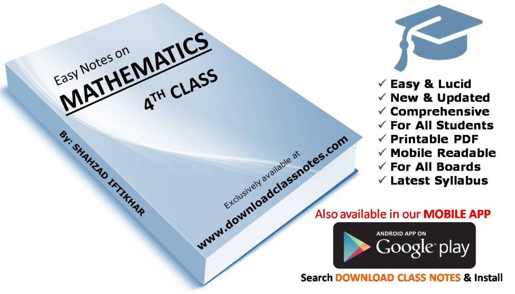 Mathematics Notes For Class 4 For Punjab Schools Guide Keybook Mathematics Notes For Class 4 For Punjab Schools Guide Keybook