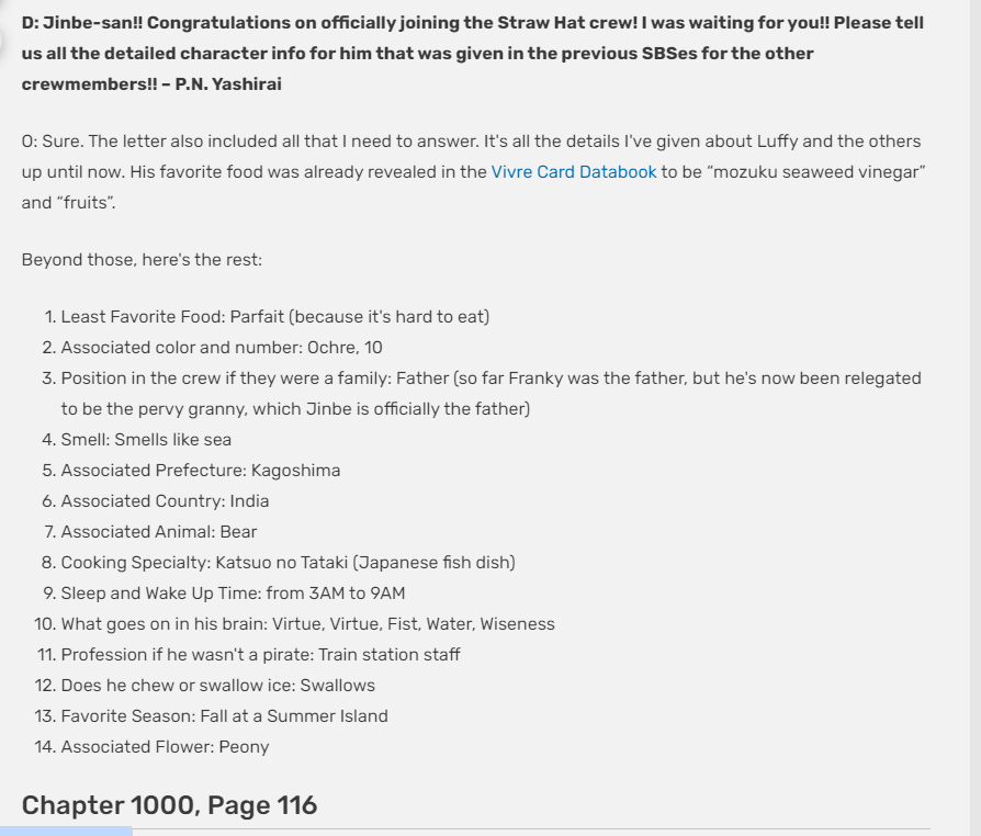 To One Piece readers. ( Major Spoilers) In the latest chapter, Luffy's ...
