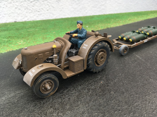 Scratch built bomb trolleys with Iconicair Tractor - 1/32nd scale ...