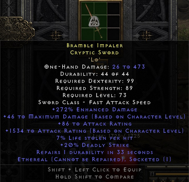 Fools Erep Cryptic Sword - Topic - d2jsp
